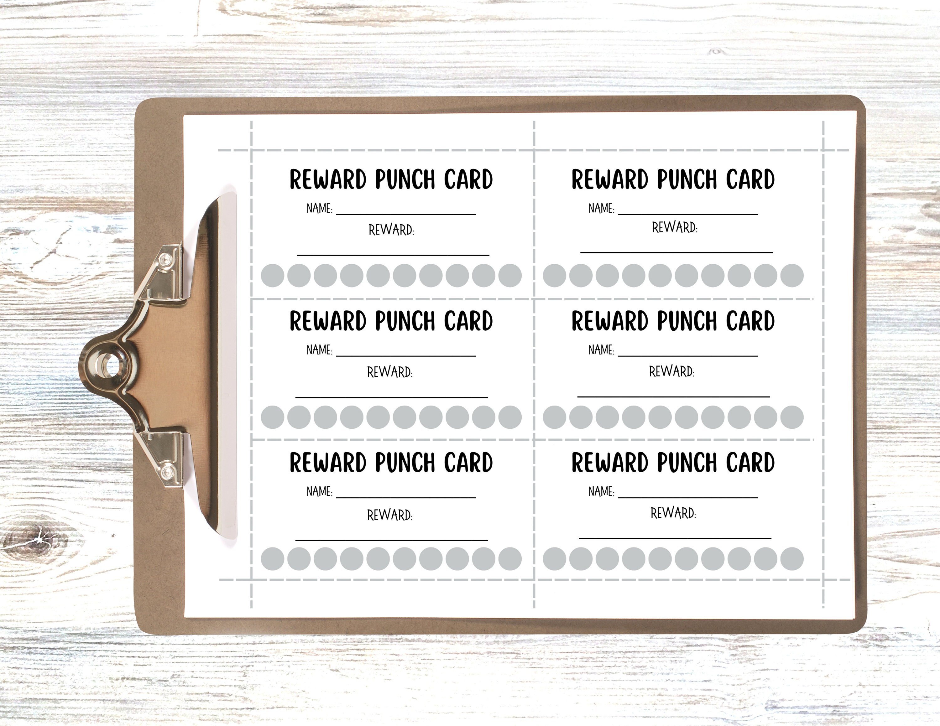 Rainbow Punch Cards Printable, Loyalty Card, Reward Sticker Chart ...