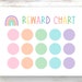 Printable Rainbow Reward Chart for Kid Sticker Chart Positive Behavior ...