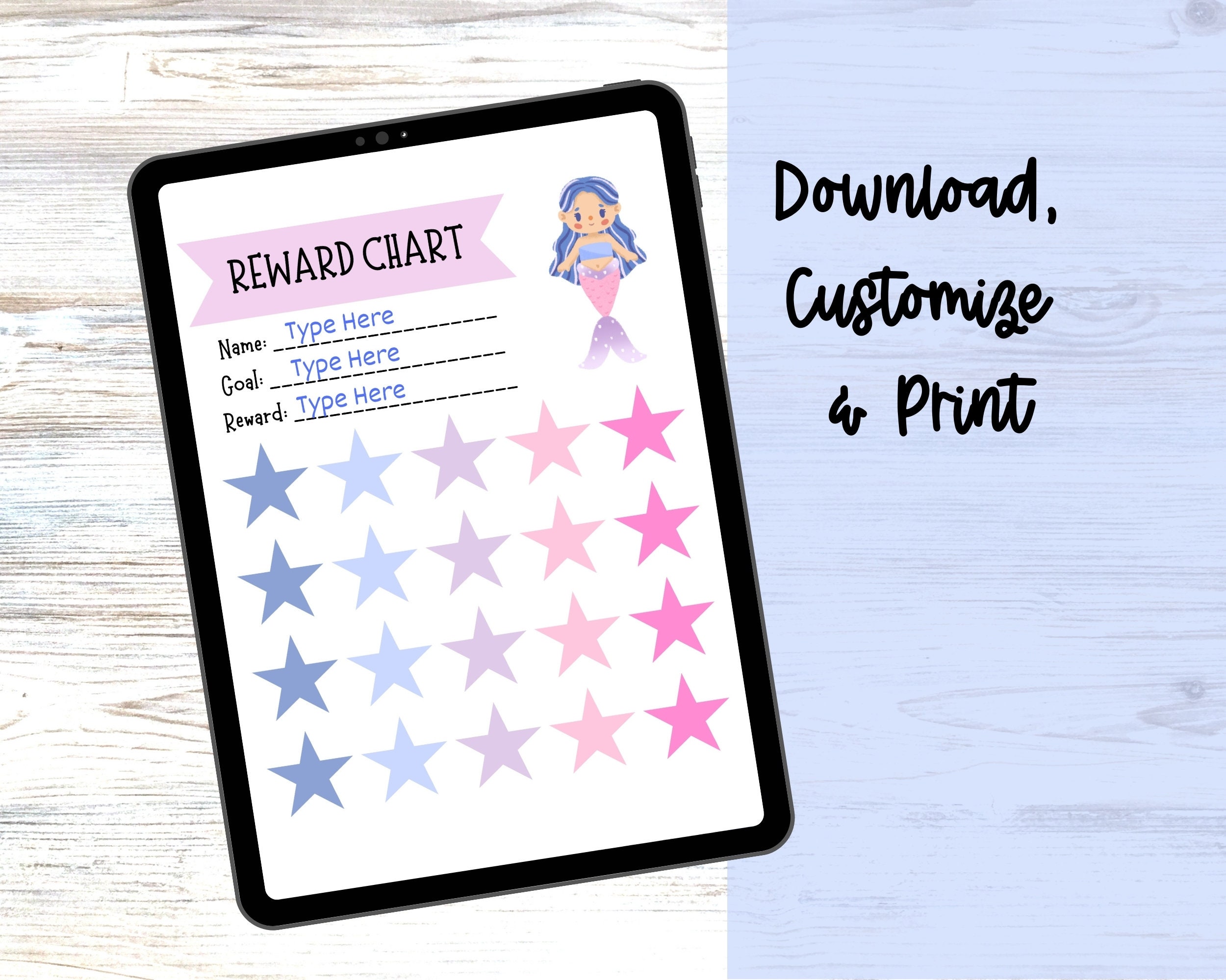 Rainbow Reward Sticker Chart, Printable Star Chart, Potty Training ...