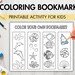 Ocean Bookmark Set Printable, Under the Sea Creatures Coloring Page ...