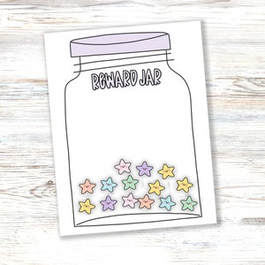 Reward Jar Reward Sticker Chart, Good Behavior Incentive for Kids ...