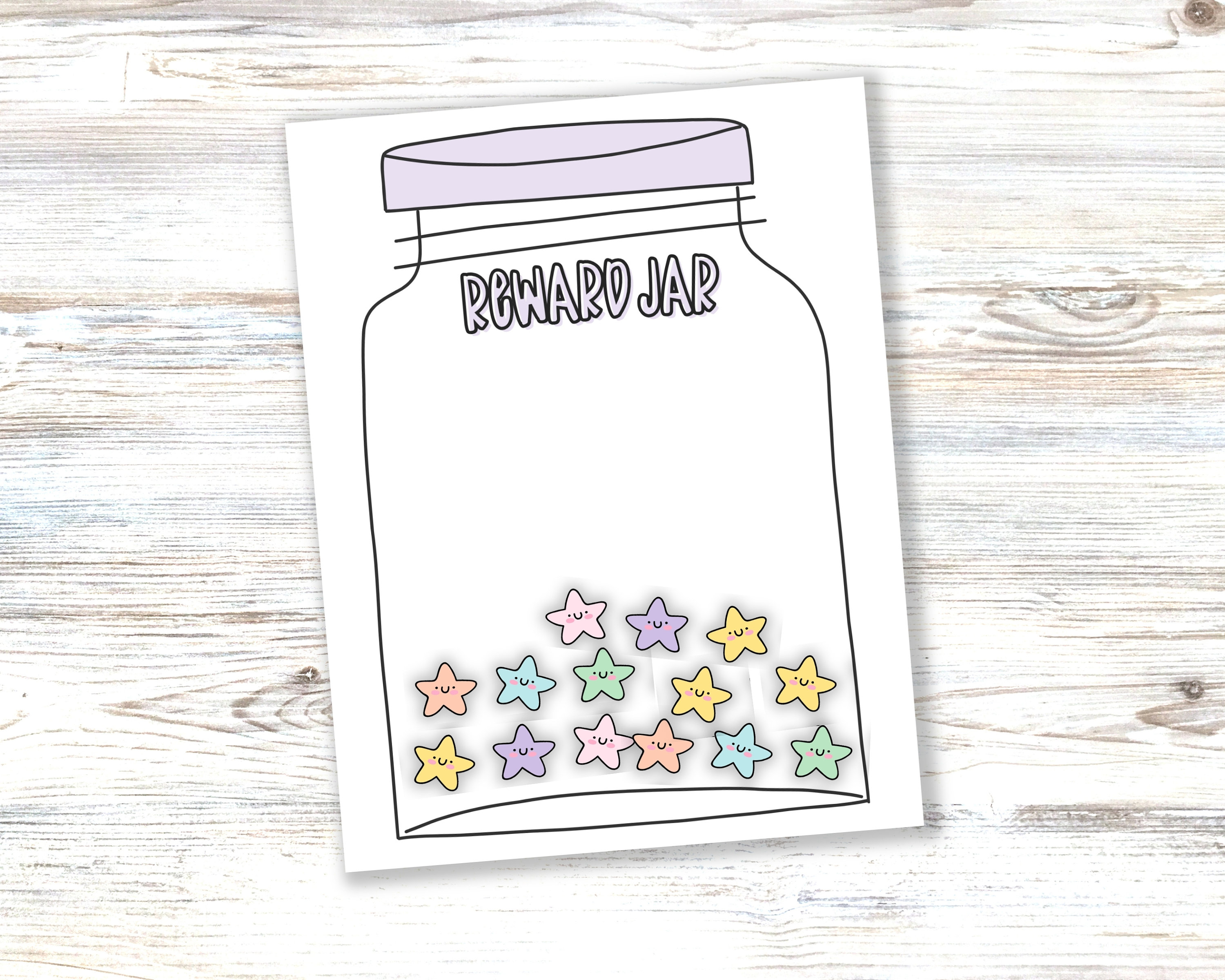 Reward Jar Reward Sticker Chart, Good Behavior Incentive for Kids ...