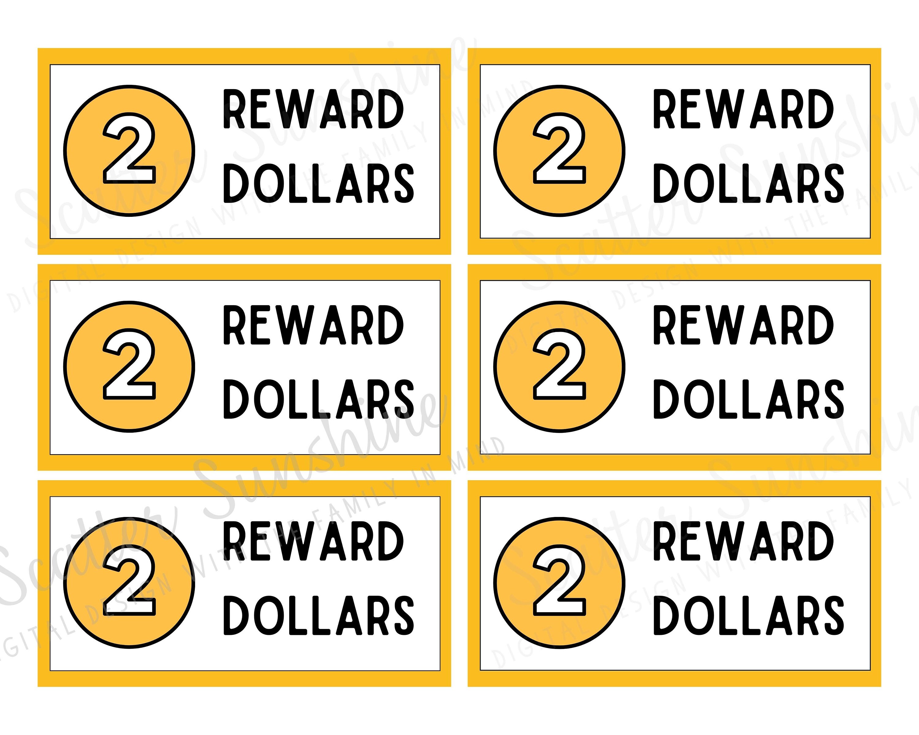 Reward Dollar Reward Money Good Behavior Reward System for - Etsy