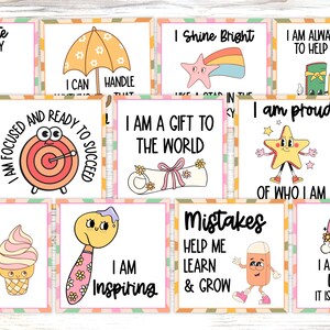 Daily Affirmation Cards for Kids, Back to School Quote Cards, Lunch Box ...