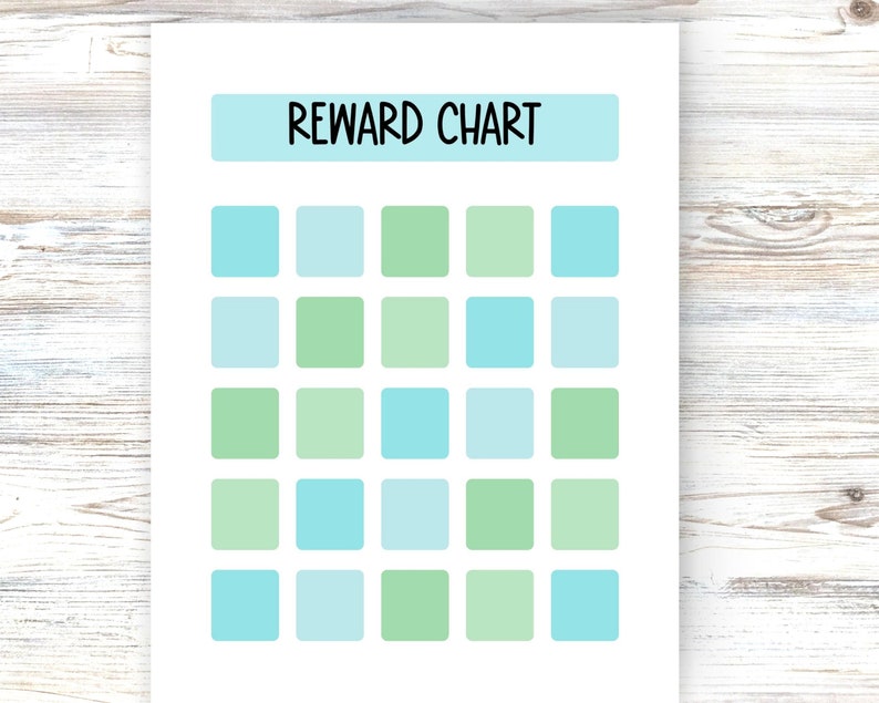 Editable Reward Chart for Kid Sticker Chart for Positive Behavior Teen ...