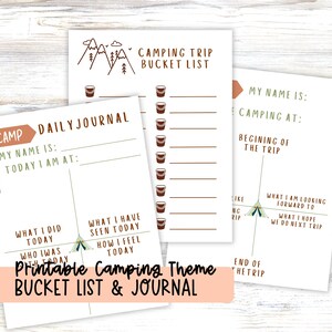 Printable Bucket List & Summer Camp Reflection Prompted Journal for ...