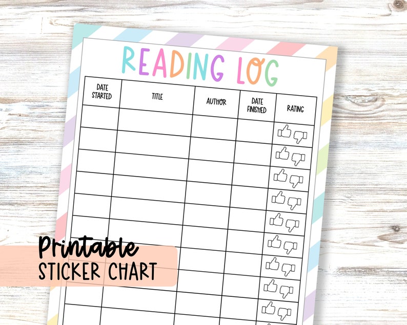 School Reading Log, Reading Reward Chart, 20 Minute Daily Homework ...
