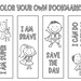 COLORING BOOKMARK SET, Superhero Positive Affirmation Cards, Birthday ...