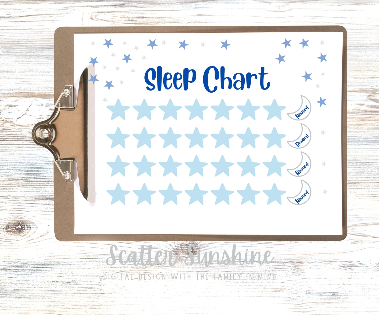 Printable Sleep Chart and I Stayed in Bed Reward Calendar, Sleep ...