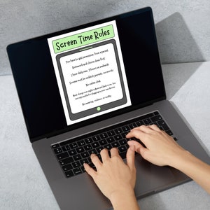 Screen Time Rules Editable Template, Screen Safety Rules Families and ...