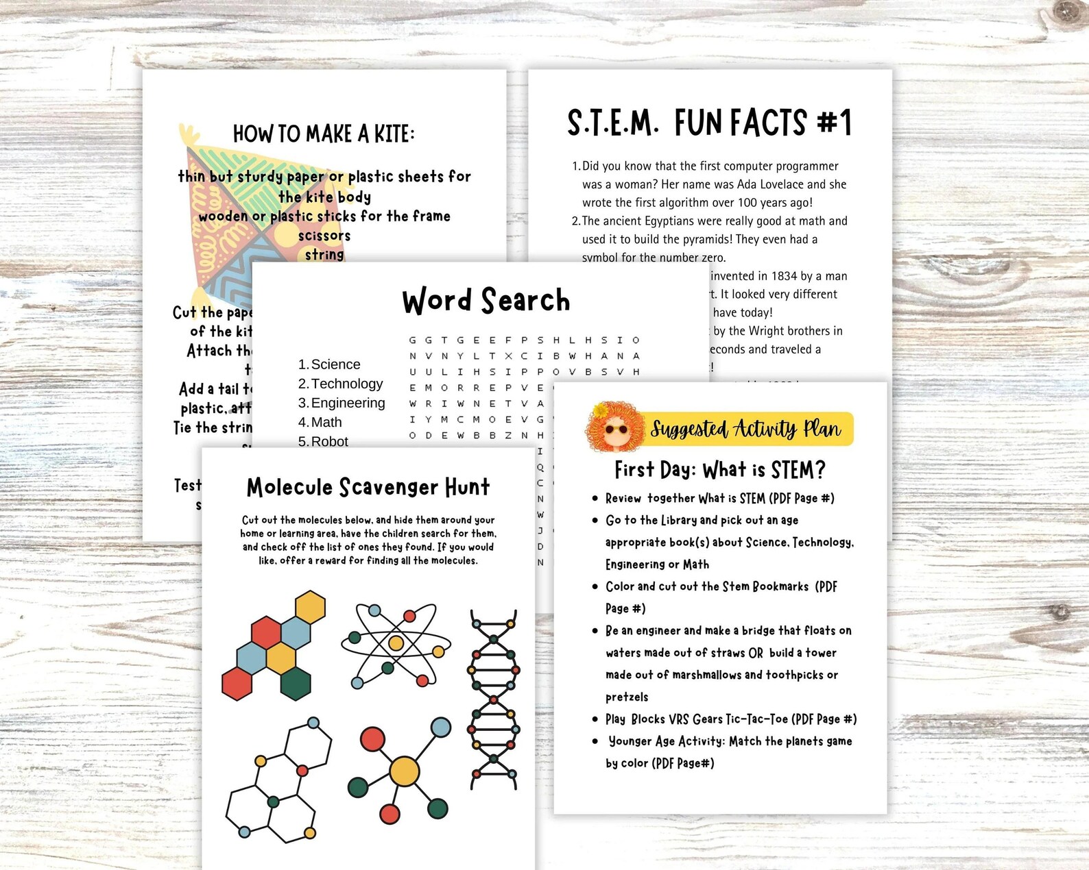 STEM Learning Activities Bundle for Kids Printable Math Game ...