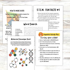 STEM Learning Activities Bundle for Kids Printable Math Game ...