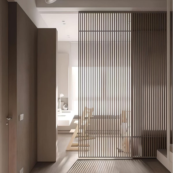 Wood Sliding Slat Door - Etsy