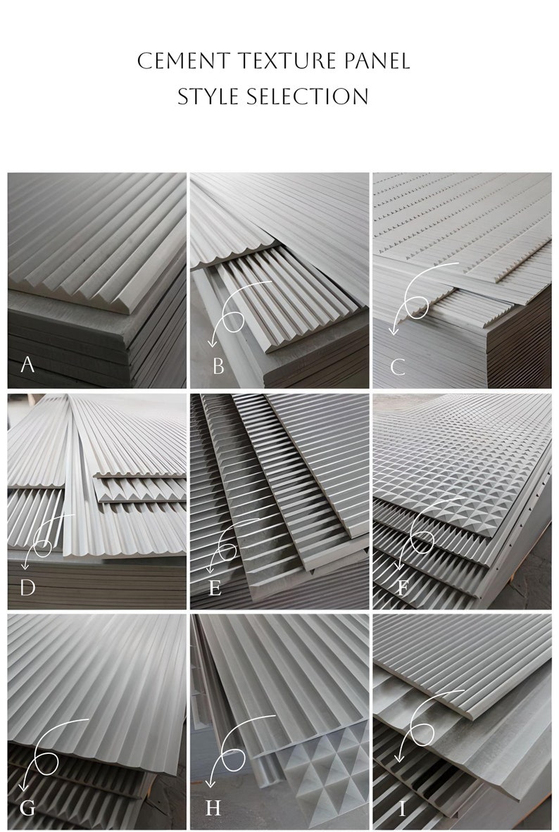 3D Texture Cement Decor Wall Panel Reeded fluted Slate - Etsy