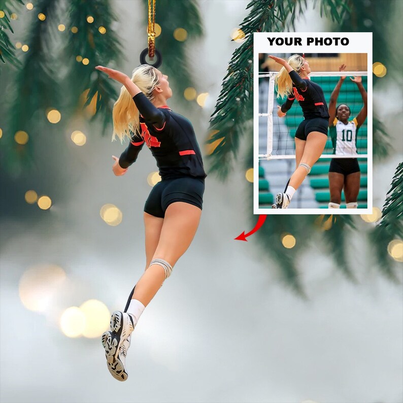 Personalized Volleyball Player Photo Ornament Volleyball - Etsy