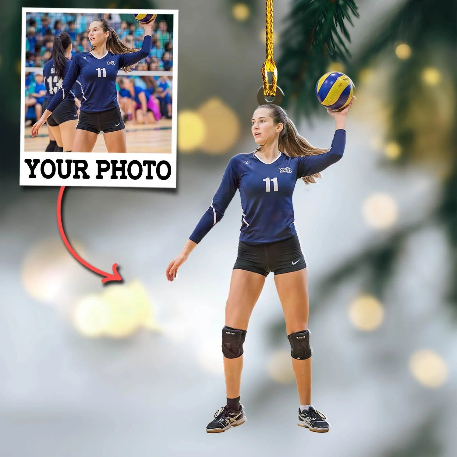 Personalized Volleyball Player Photo Ornament Volleyball - Etsy
