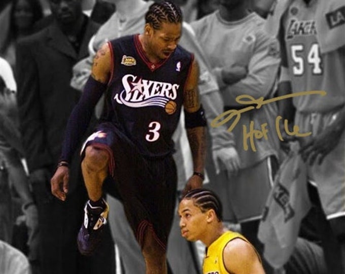 Allen Iverson Step Over Tyronn Lue Signed Photo Autograph Print Poster ...