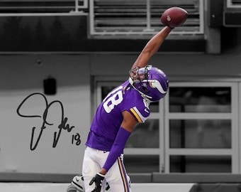 Signed Justin Jefferson 8 X 10 Photo Minnesota Vikings Nice - Etsy