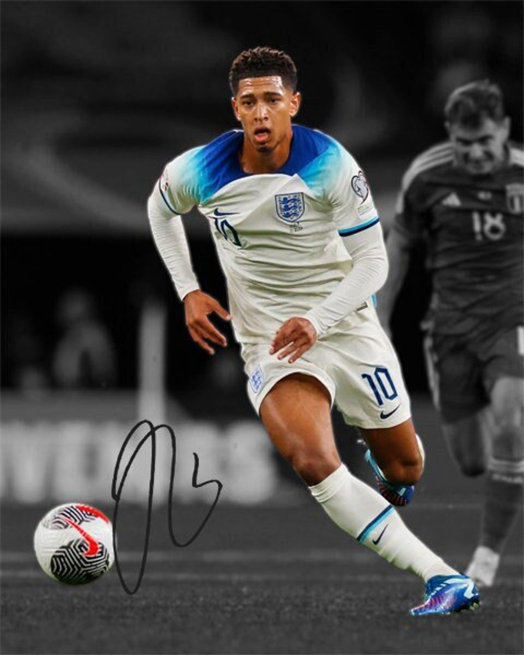 Jude Bellingham England Soccer Star Signed Photo Autograph Print Poster ...