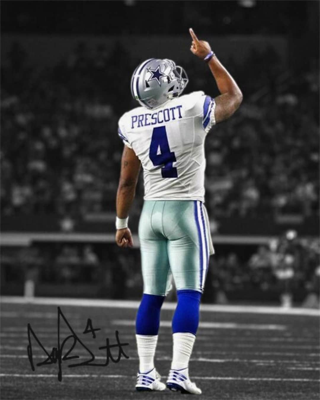 Dak Prescott Dallas Cowboys Signed Photo Autograph Print Poster Wall ...