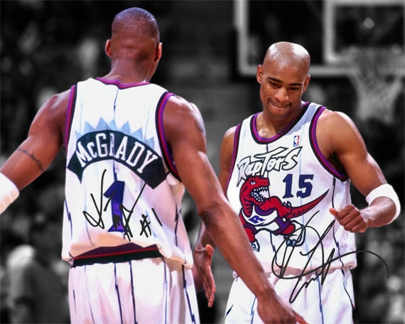 Vince Carter Tracy Mcgrady Toronto Raptors Signed Photo Autograph Print Poster Wall Art Home Decor Etsy