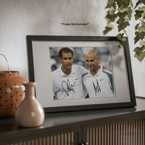 Pete Sampras Andre Agassi Tennis Legends Signed Photo Autograph Print ...