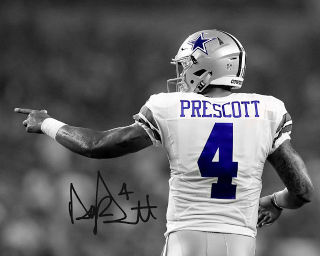 Dak Prescott Dallas Cowboys Signed Photo Autograph Print - Etsy