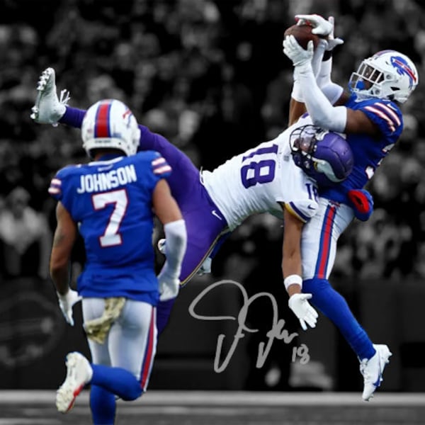 Justin Jefferson Signed Card - Etsy