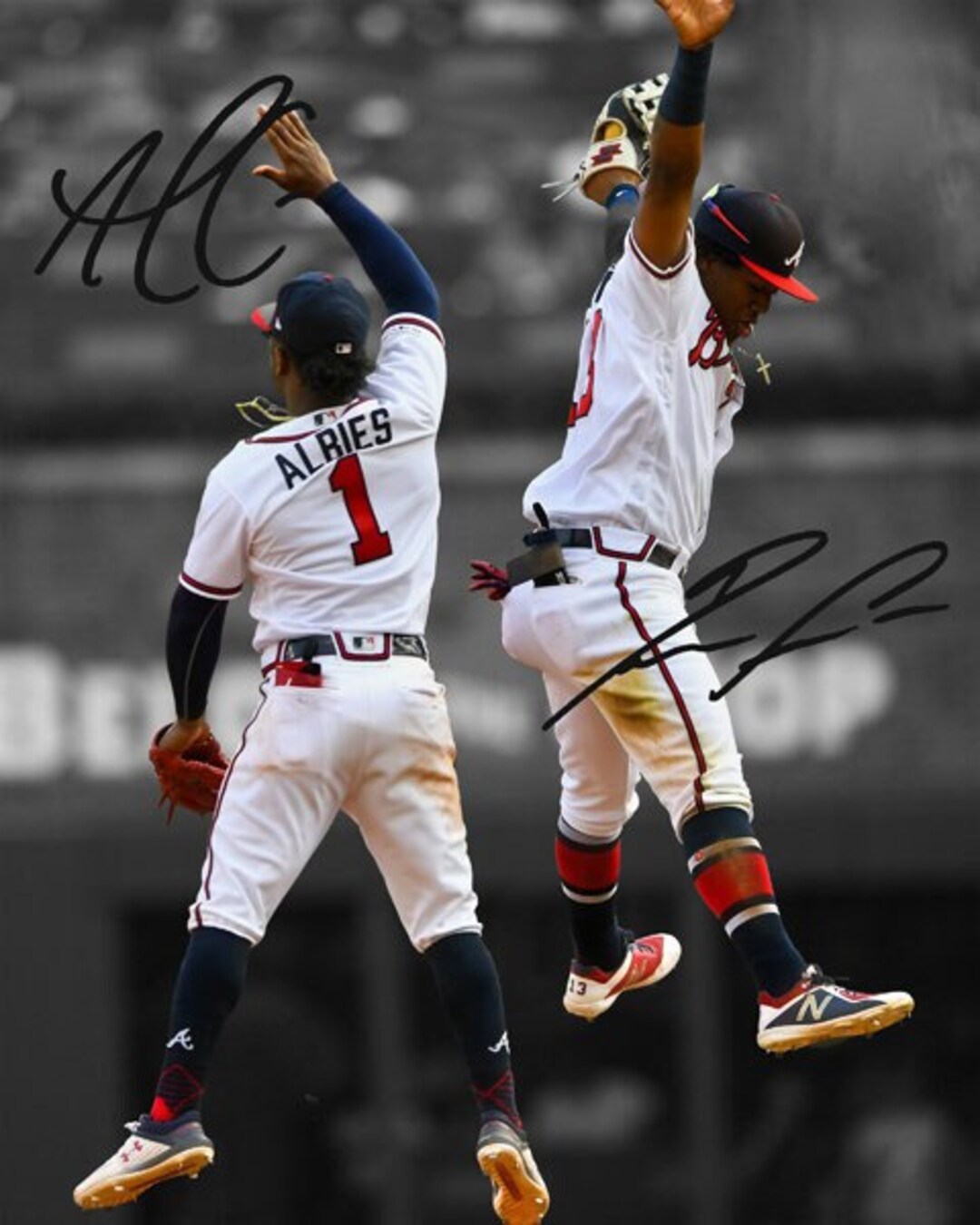 Ronald Acuna Jr Ozzie Albies Signed Photo Autograph Print Poster Wall ...
