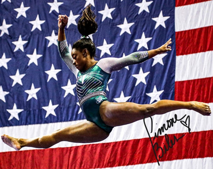 Simone Biles American Legendary Artistic Gymnast Signed Photo Autograph ...
