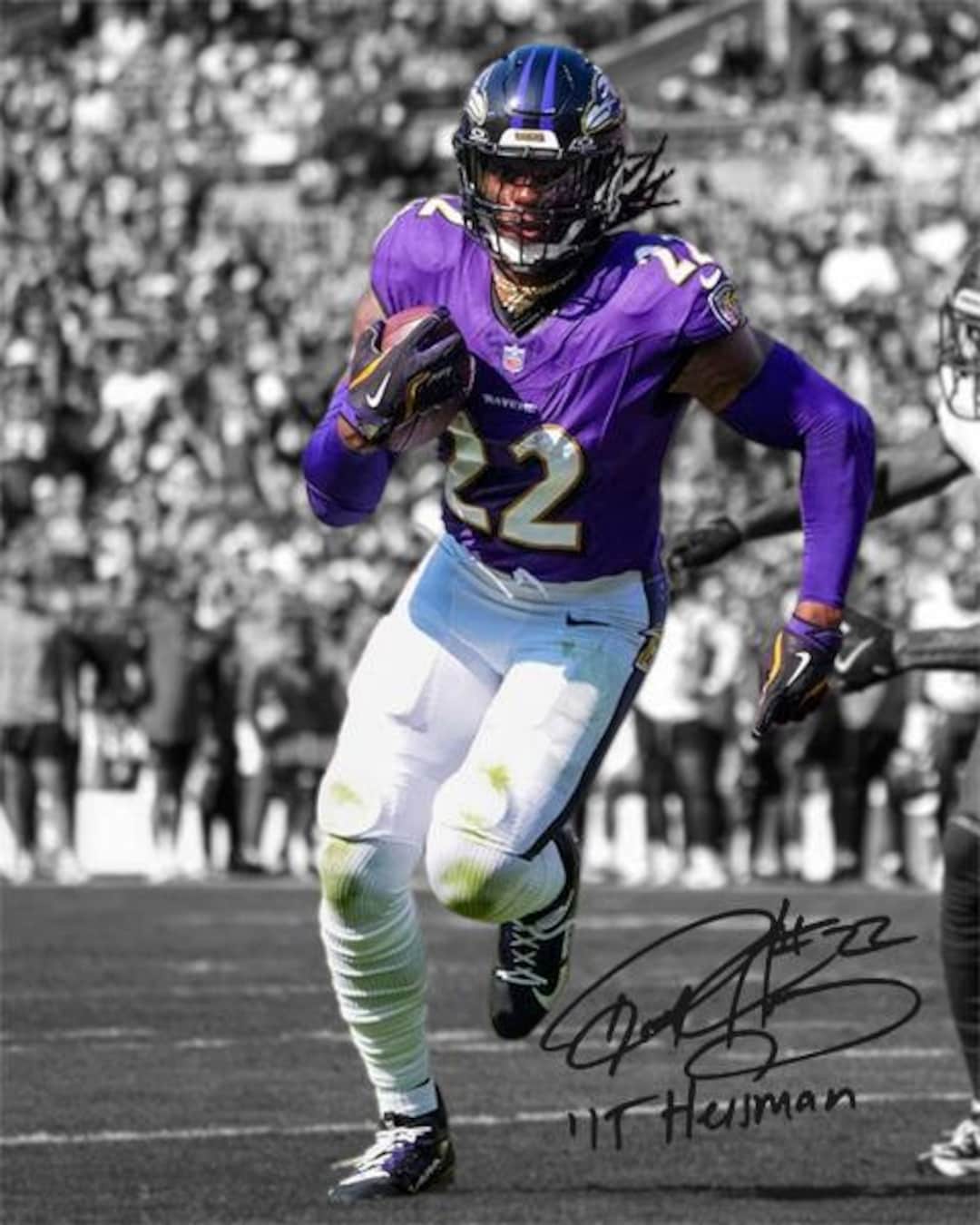Derrick Henry Baltimore Ravens Epic Rush Signed Photo Autograph Print ...