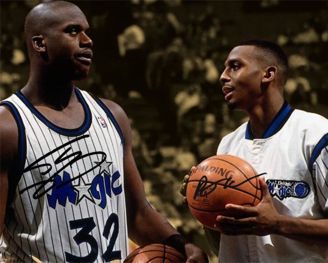 Shaquille O'neal Penny Hardaway Orlando Magic Signed Photo Autograph ...