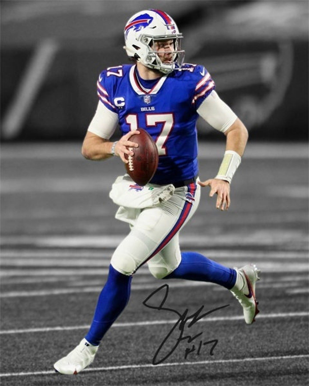 Josh Allen Buffalo Bills Signed Photo Autograph Print Poster Wall Art ...
