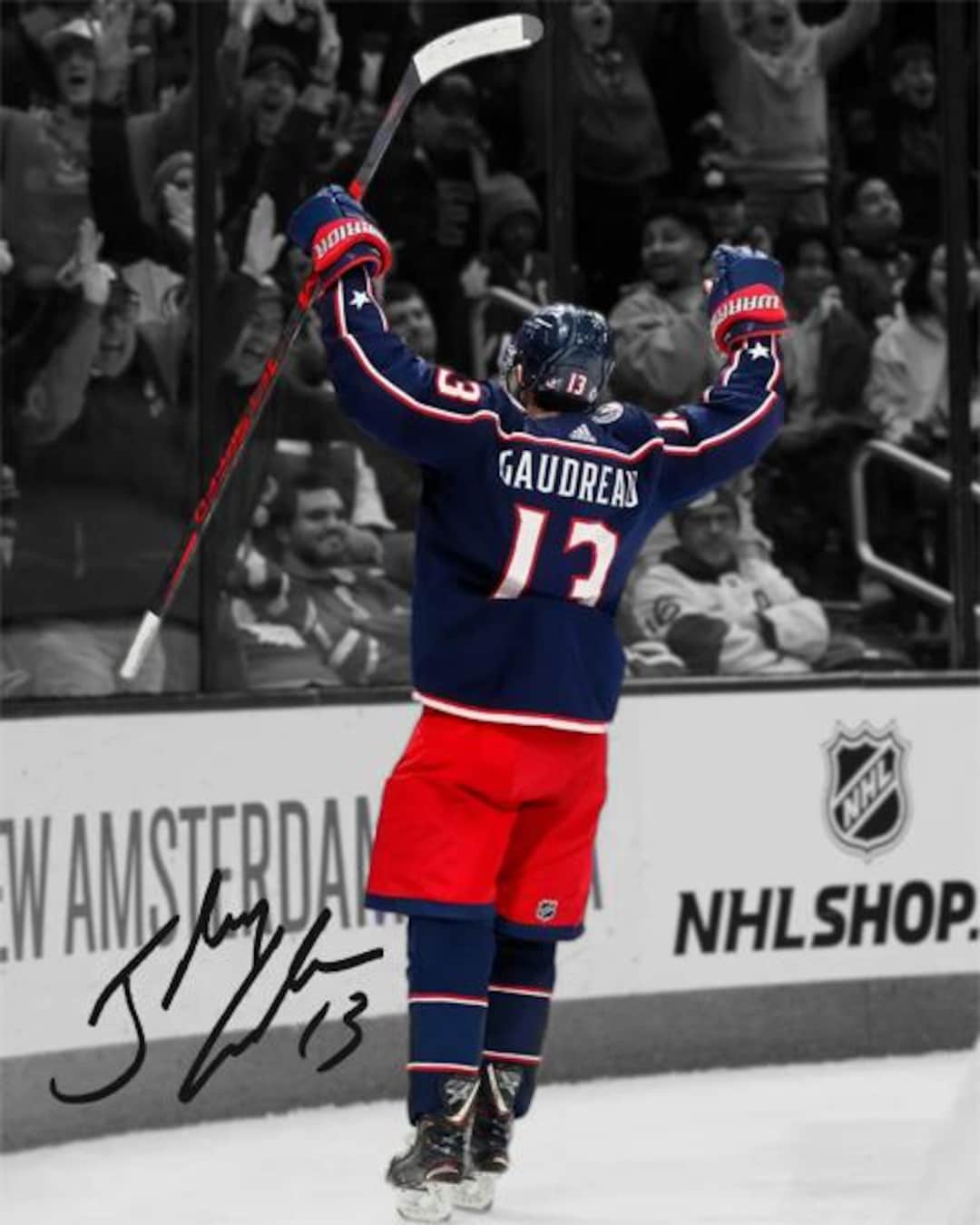 Johnny Gaudreau Columbus Blue Jackets Signed Photo Autograph Print ...