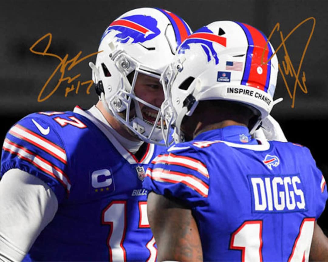 Josh Allen Stefon Diggs Signed Photo Autograph Print Poster Wall Art ...