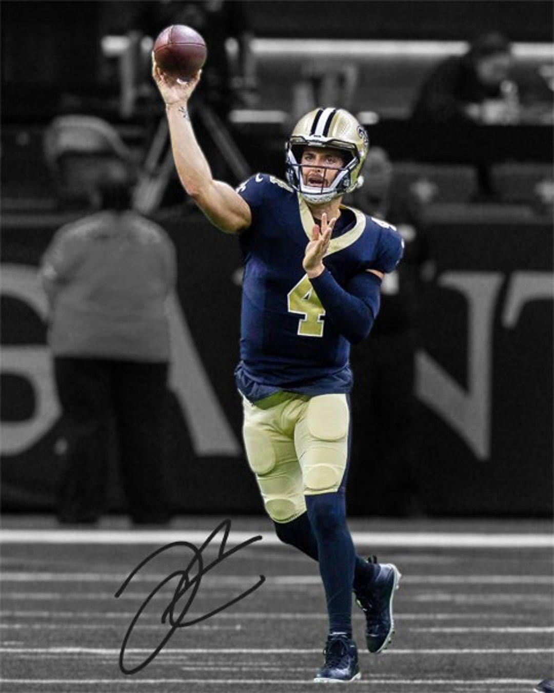 Derek Carr New Orleans Saints Signed Photo Autograph Print Poster Wall ...