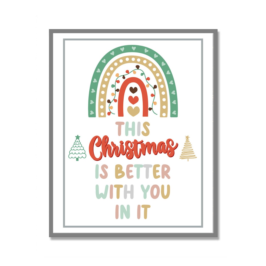 This Christmas is Better With You in It Boho Classroom Playroom Decor ...