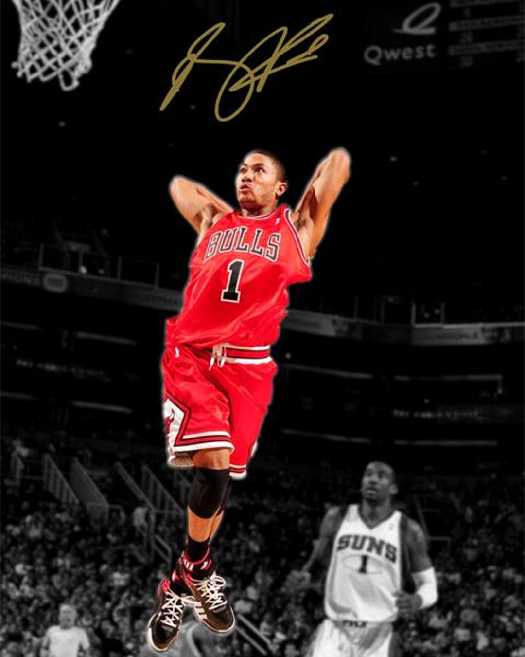 Derrick Rose Monster Dunk Printable Poster Wall Art Home Decor Instant ...