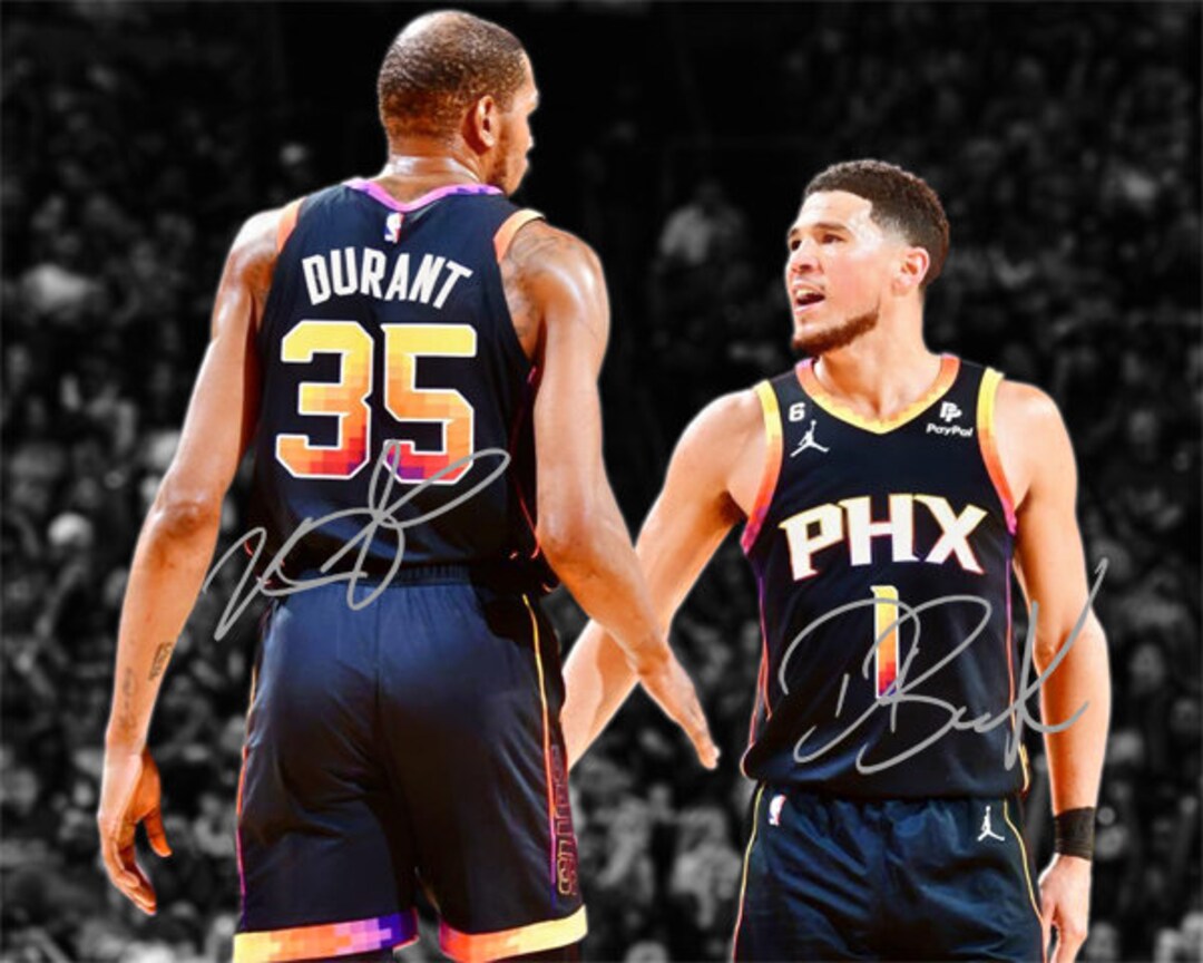 Kevin Durant Devin Booker Phoenix Suns Signed Photo Autograph Print ...