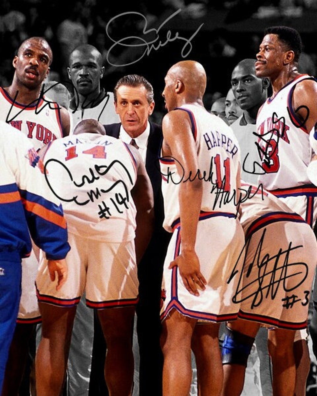 Patrick Ewing Charles Oakley John Starks Harper Mason Pat Riley New ...