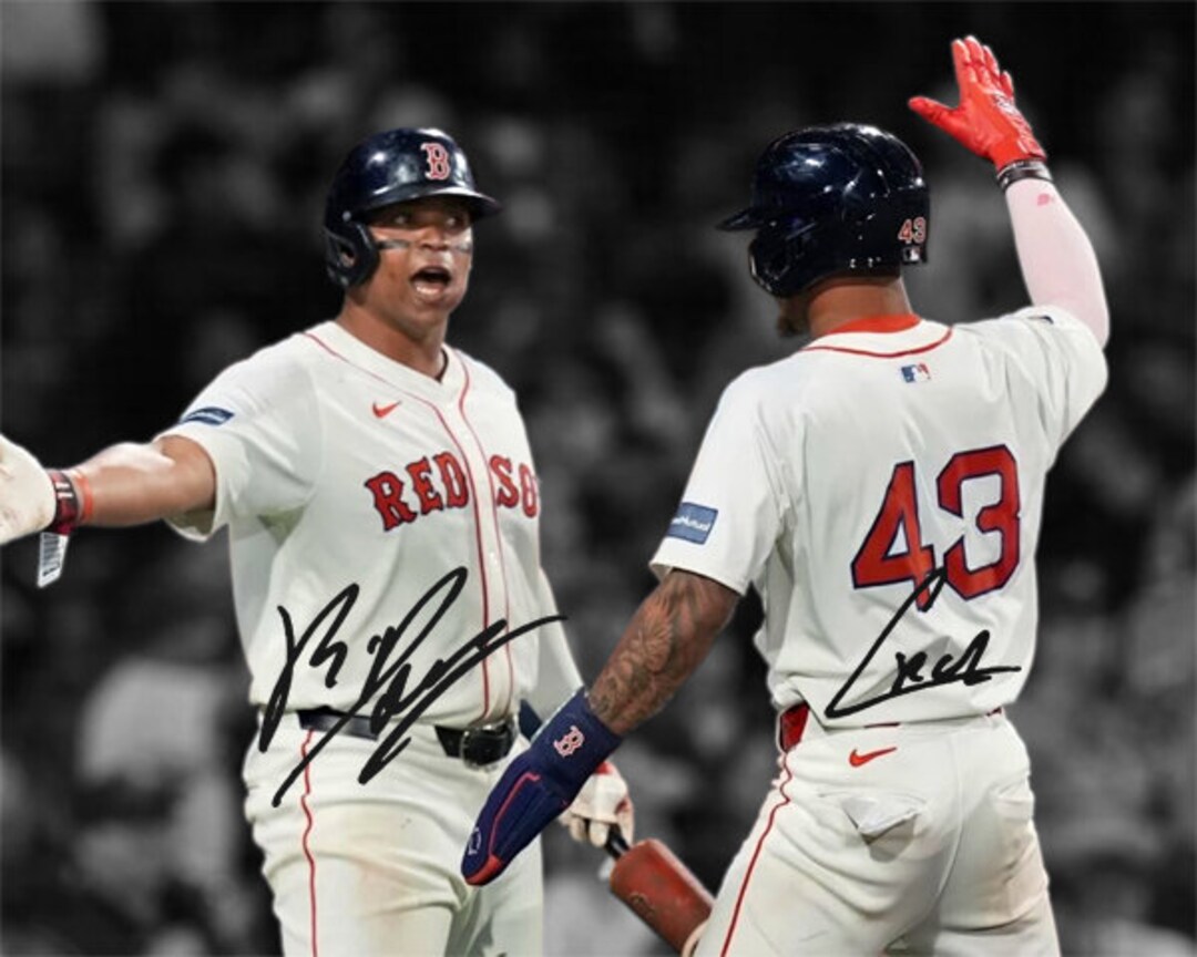 Rafael Devers Ceddanne Rafaela Boston Red Sox signiertes Foto Autogramm ...