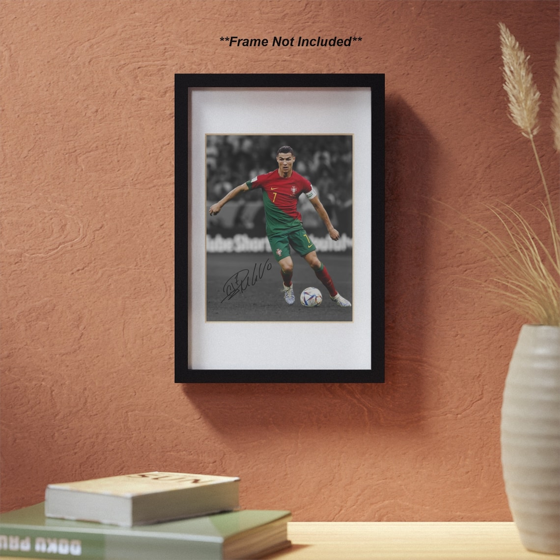 Cristiano Ronaldo Portugal Fußball Ziege signierte Foto Autogramm Druck ...