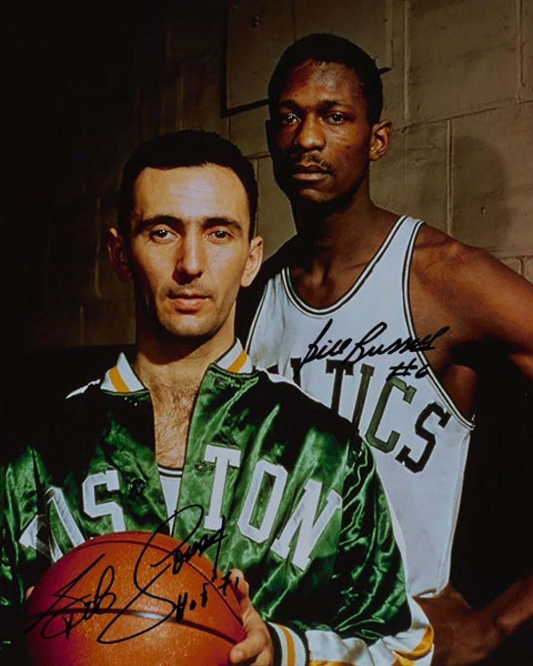 Bob Cousy Bill Russell Boston Celtics Legends Signed Photo Autograph ...
