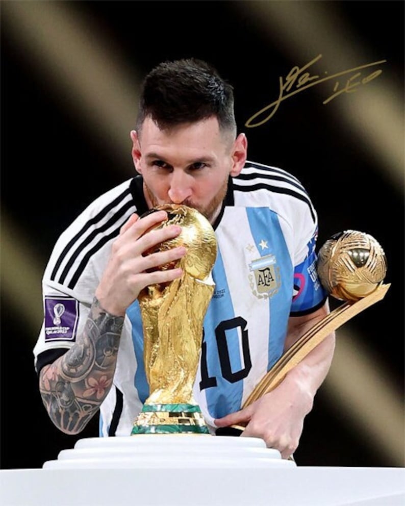 Lionel Messi World Cup Golden Ball Winner Argentina Goat - Etsy