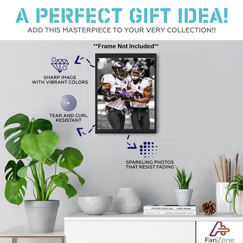 Ed Reed Ray Lewis Signed Photo Autograph Print Poster Wall Art Home ...