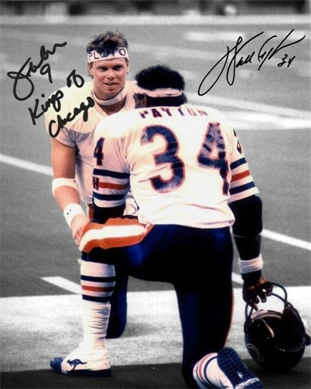 Jim Mcmahon Walter Payton Chicago Bears HOF Signed Photo Autograph ...