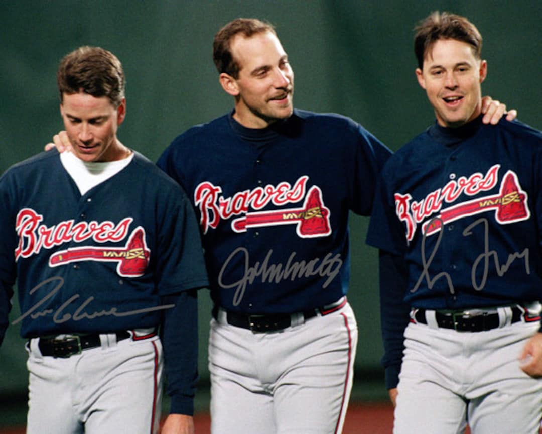 Greg Maddux Tom Glavine John Smoltz Atlanta Braves Signed Photo ...