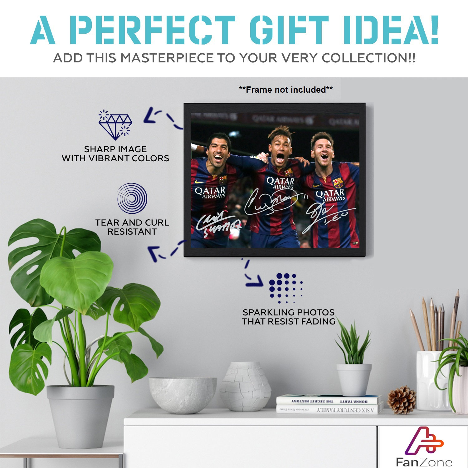 Lionel Messi Neymar Jr Luis Suarez Signed Photo Autograph - Etsy UK