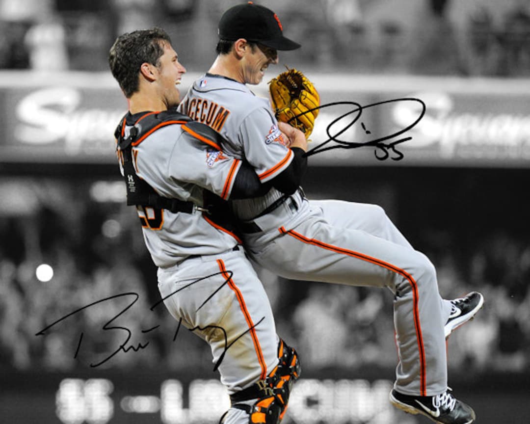 Buster Posey Tim Lincecum San Francisco Giants Signed Photo Autograph ...