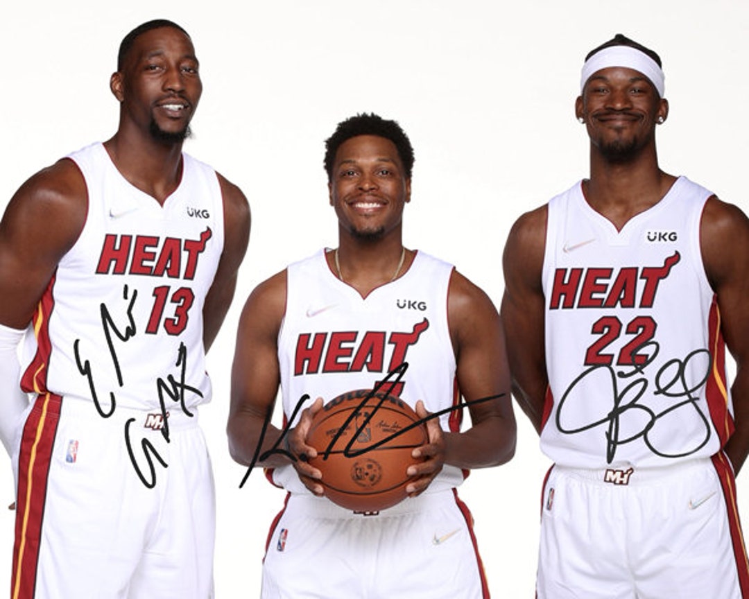 Kyle Lowry Jimmy Butler Bam Adebayo Miami Heat Signed Photo Autograph ...